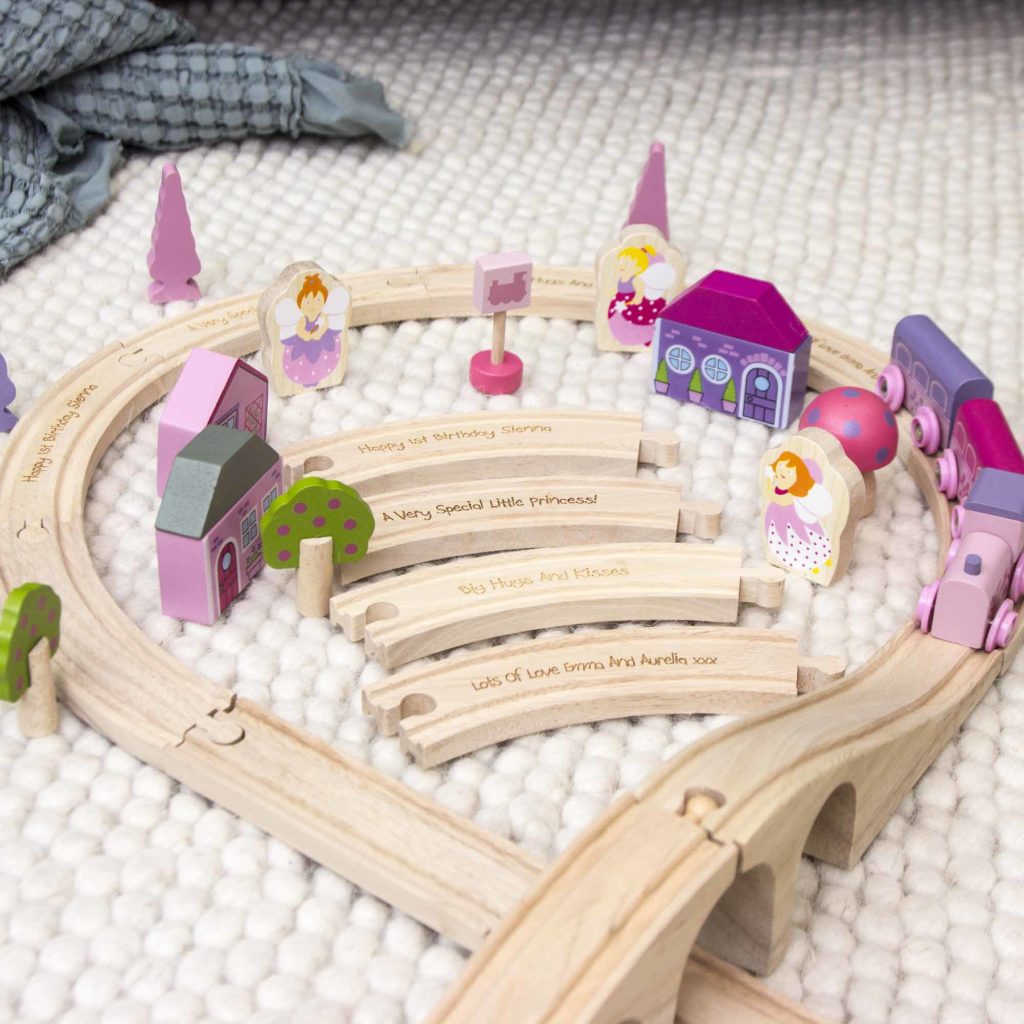 Personalised Fairy Princess Wooden Train Set Toy | The Laser Boutique