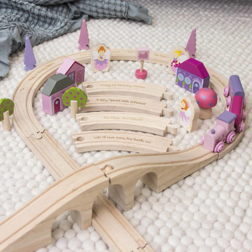 Personalised Fairy Princess Wooden Train Set Toy | The Laser Boutique