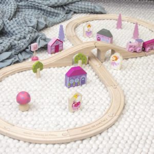 Personalised Fairy Princess Wooden Train Set Toy | The Laser Boutique