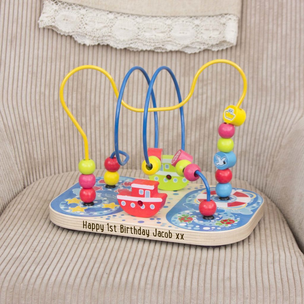 Personalised Seaside Bead Play Frame Toy | The Laser Boutique