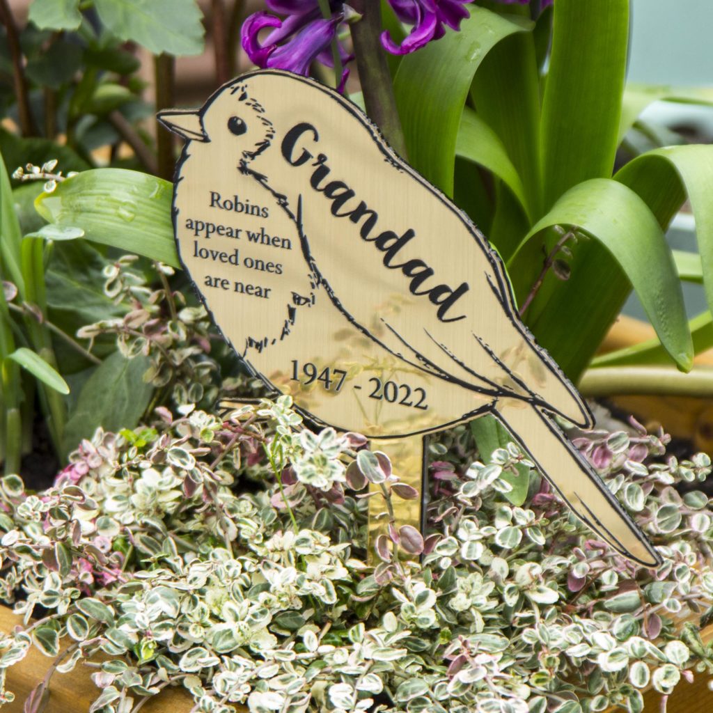 Personalised Memorial Robin Plaque | The Laser Boutique
