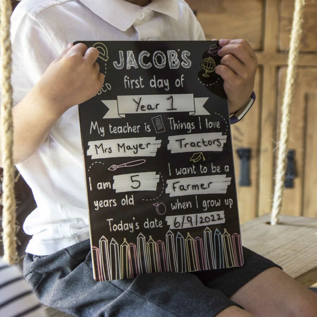 Personalised First Day Of School / Nursery Wipeable Board