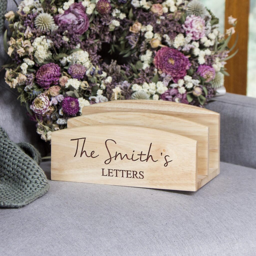 Personalised Wooden Letter Rack | The Laser Boutique