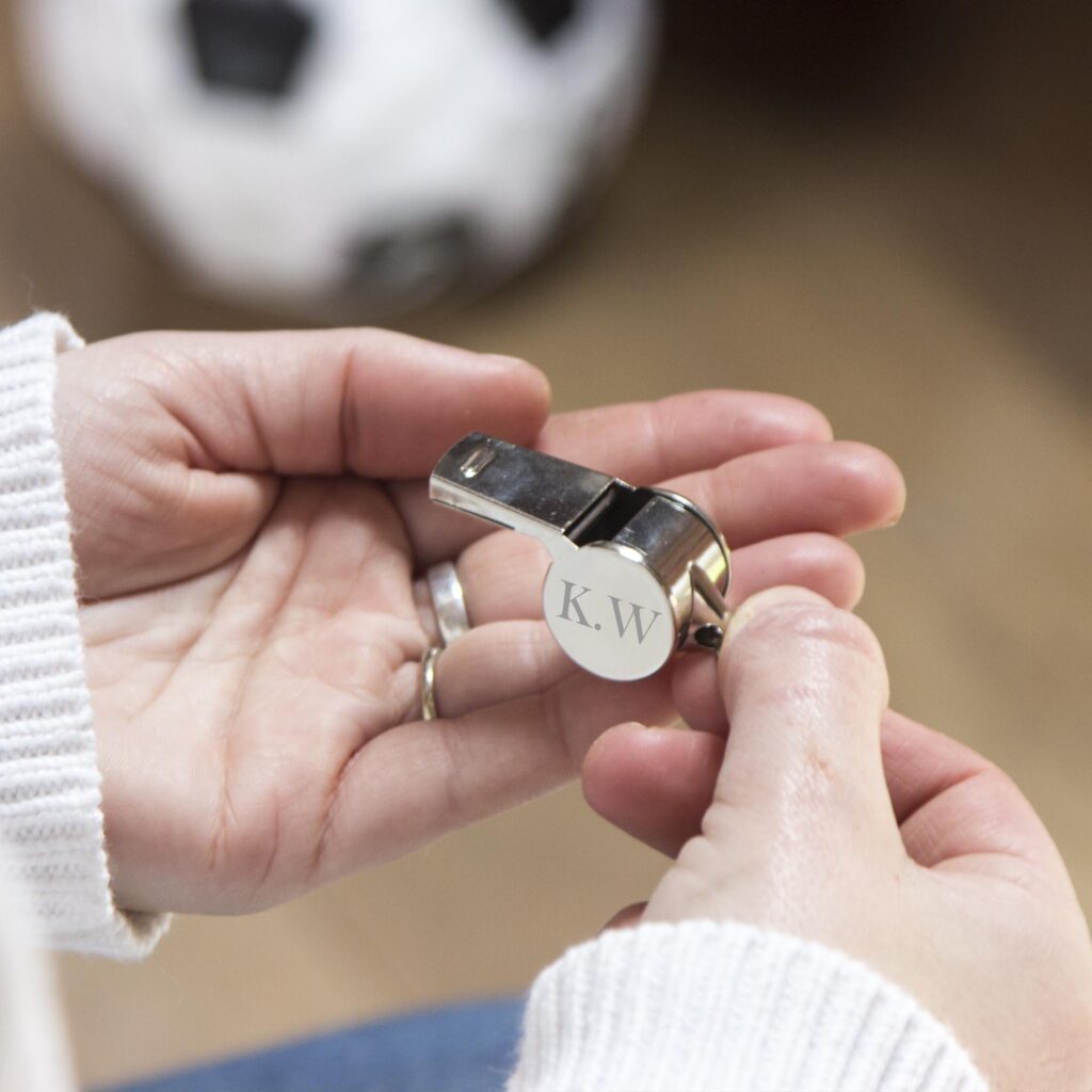Personalised Stainless Steel Whistle | The Laser Boutique