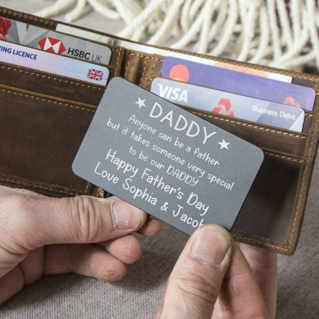 Personalised Wallet Metal Credit Card - Father's Day Poem | The Laser ...