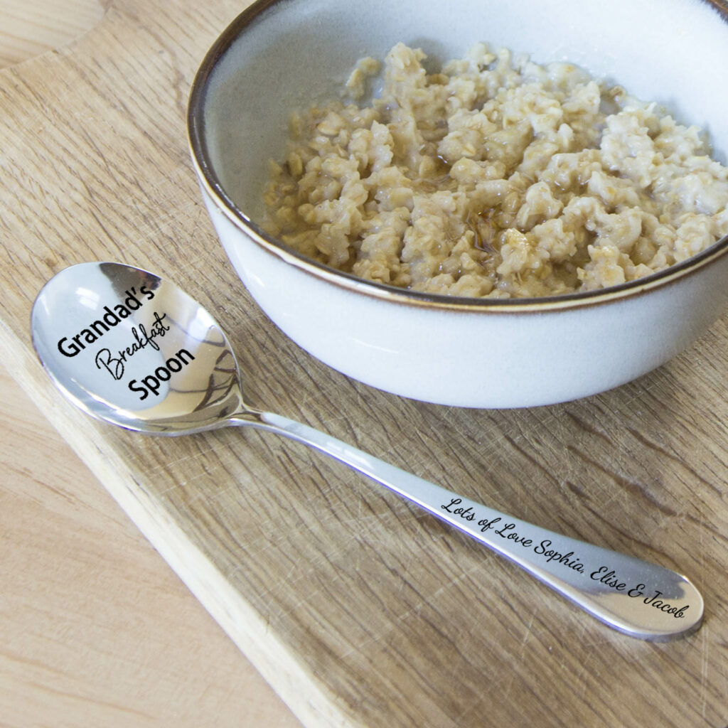 Personalised Metal Breakfast, Cereal And Porridge Spoon | The Laser ...