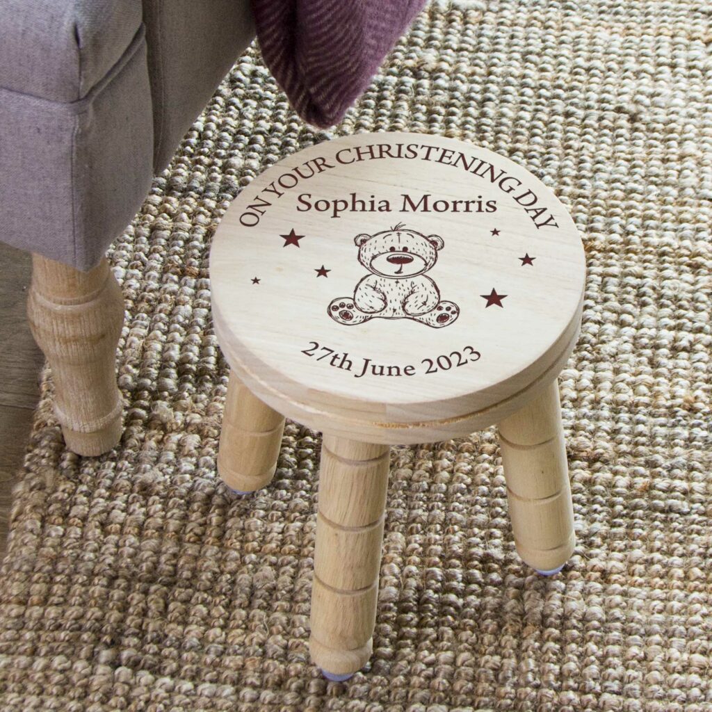 Personalised Children's Wooden Stool | Childs Personalised Stool