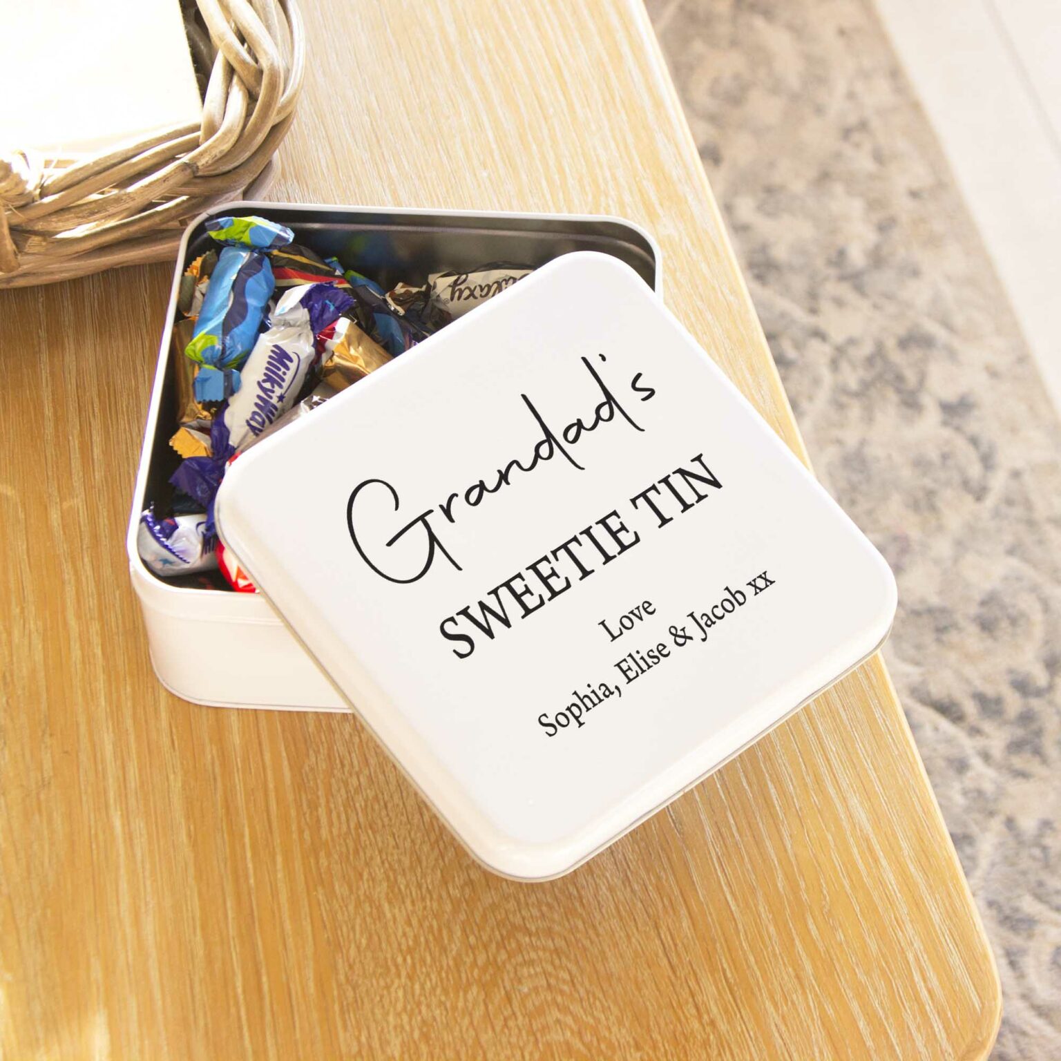Personalised Sweetie Tin | Square Sweetie Tin