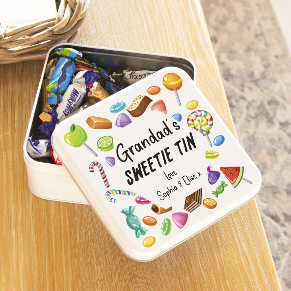 Personalised Sweetie Square Tin - Sweets | The Laser Boutique