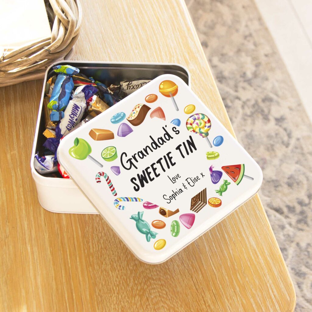 Personalised Sweetie Square Tin - Sweets | The Laser Boutique