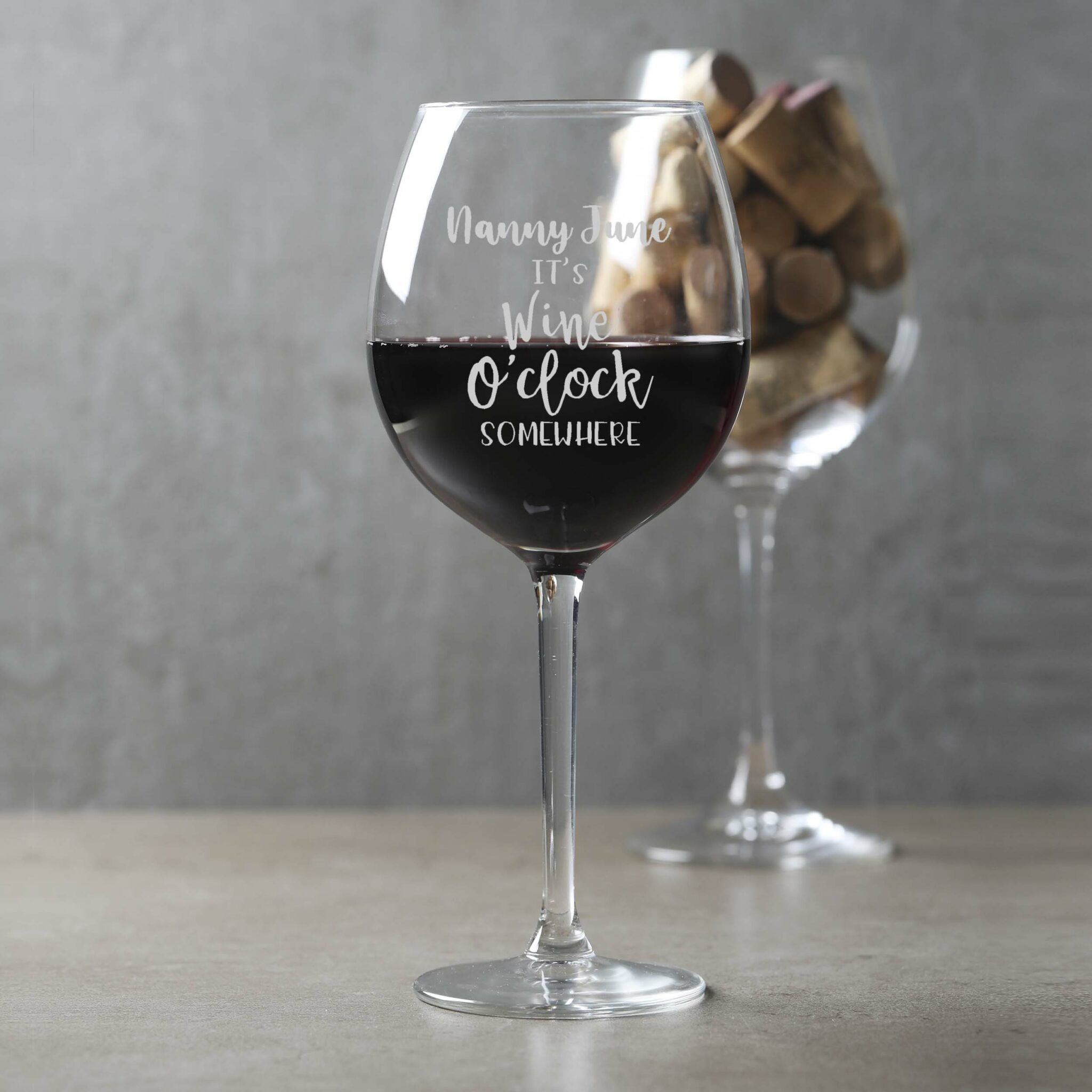 Personalised Wine Glass - Wine O'clock | The Laser Boutique