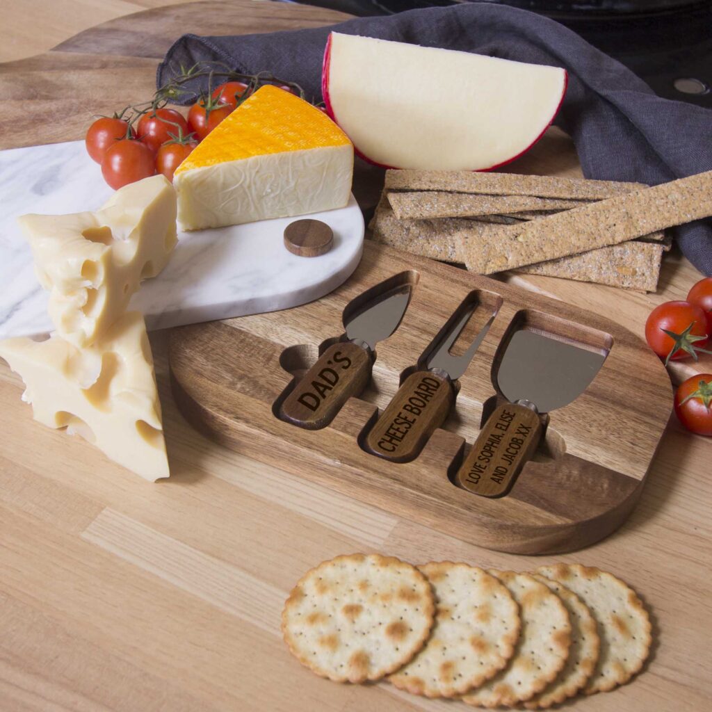 Personalised Marble & Acacia Cheese Board | The Laser Boutique