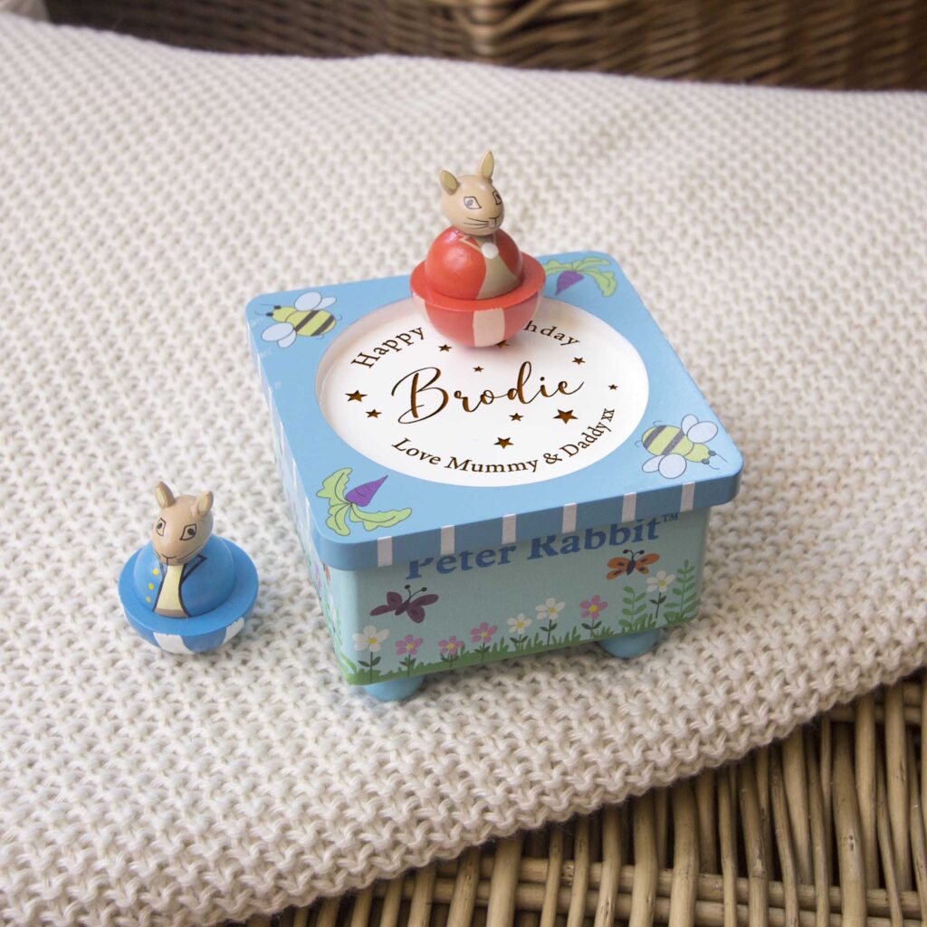 Personalised Peter Rabbit™ Music Box | The Laser Boutique